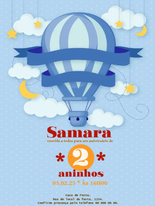 Balloon for Editing Celebration - Children's Birthday | Convitede